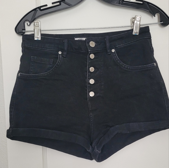 Zara | Shorts | Zara Authentic Denim By Trf Black High Waisted Cuffed ...